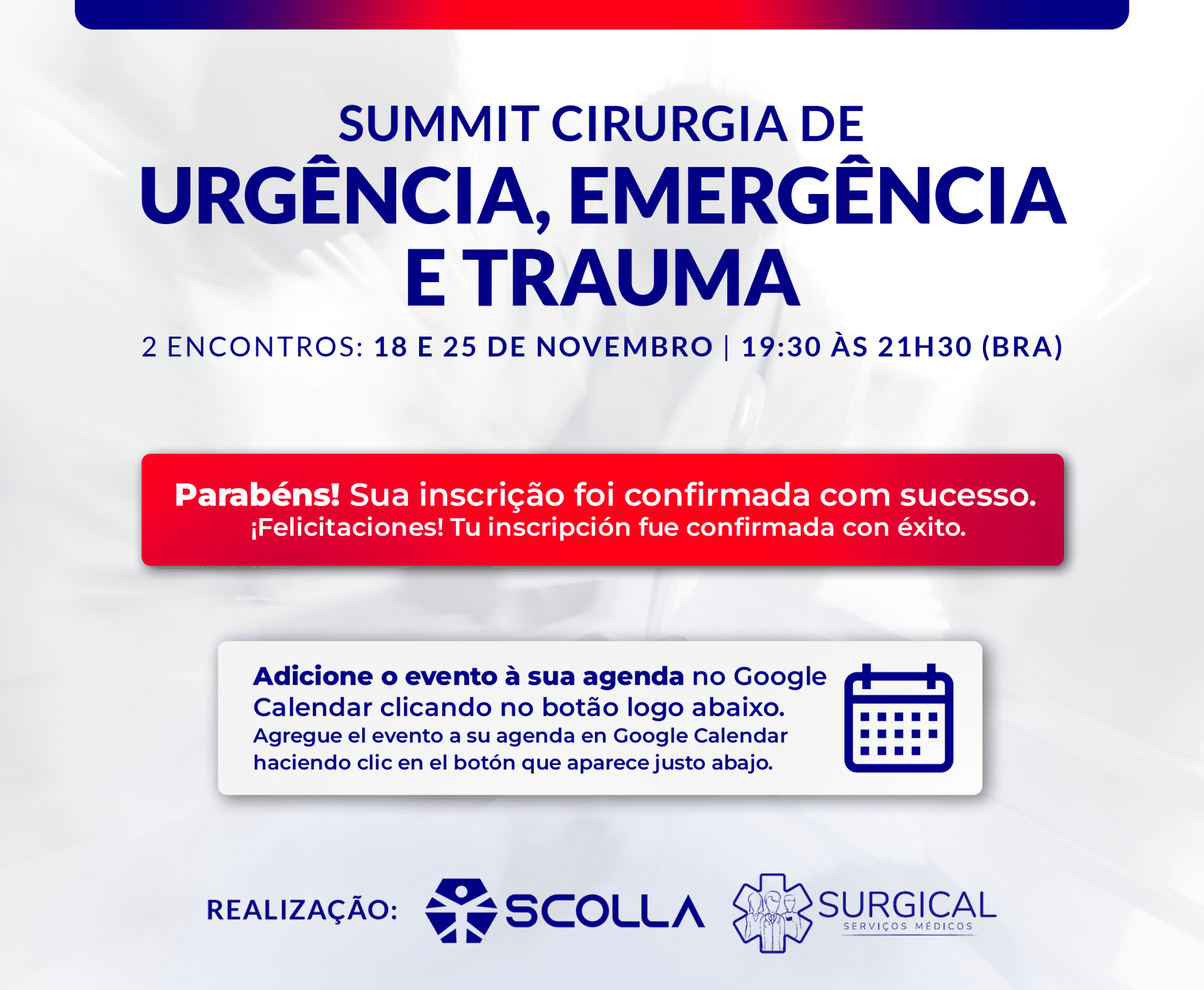 Obrigado - Summit de Cirurgia de Urgência, Emergência e Trauma - Scolla