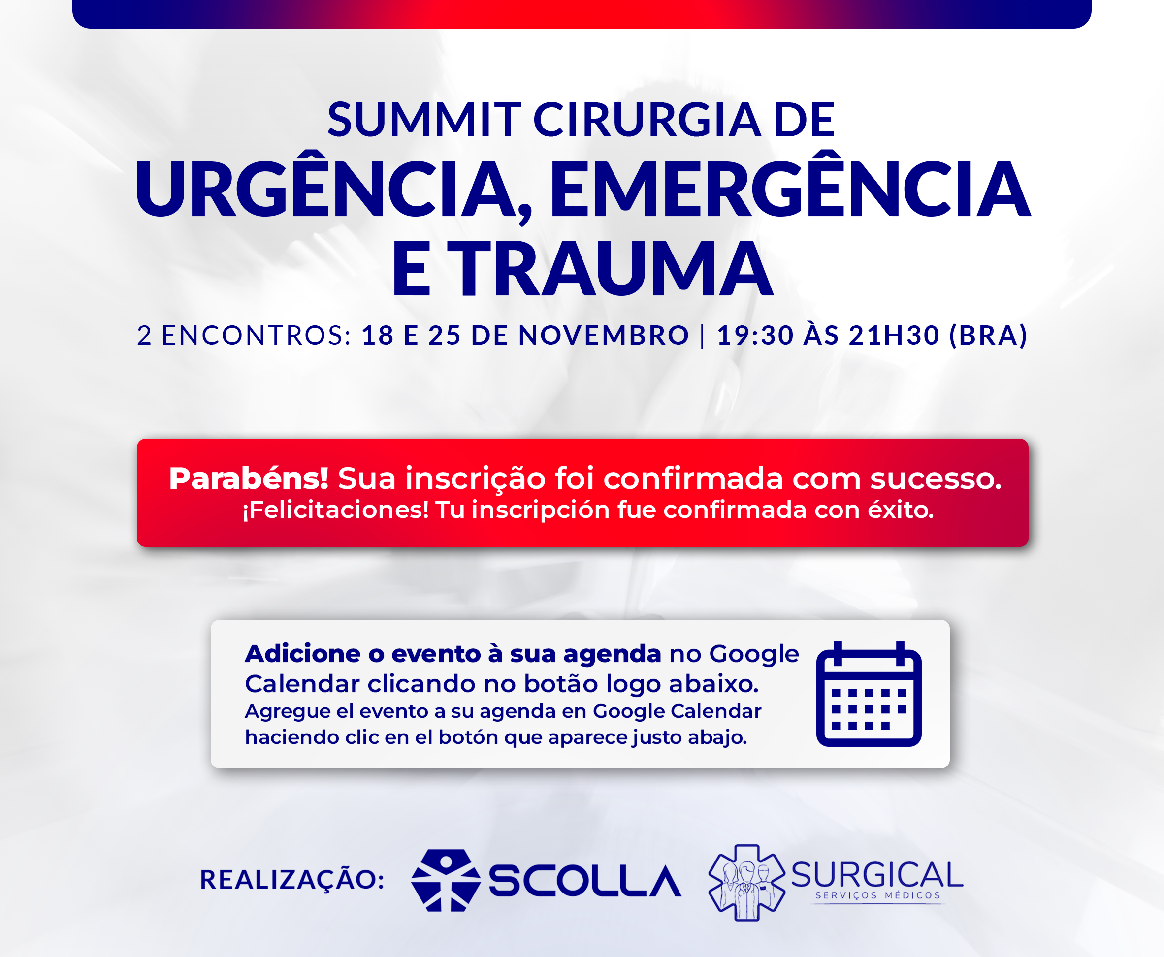 Obrigado - Summit de Cirurgia de Urgência, Emergência e Trauma - Scolla